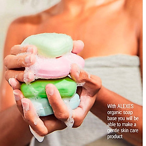 Organic Melt and Pour – ALEXES 2 lb Soap Base for Soap Making – Unscented – Soap Making Supplies