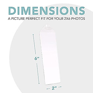 Photo Booth Frames - 50 Premium Vinyl Photo Booth Bookmark Sleeves 2 1/4 X 6 1/4 for Wedding 2x6 inch Photo Booth Sleeve