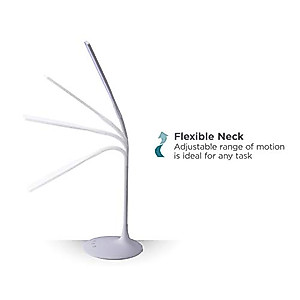 BLACK+DECKER VLED1819-BD Battery LED Desk Lamp, Dimmable with Adjustable Color Temperature, 4 Hour Battery Life, Rechargeable, Eco Friendly, White