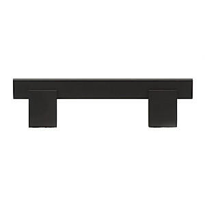 Richelieu Hardware BP905096900 Madison Collection 3 3/4-inch (96 mm) Center-to-Center Matte Black Modern Rectangular Cabinet and Drawer Bar Pull Handle for Kitchen, Bathroom, and Furniture