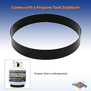 Flame King Smokeless Propane Fire Pit, 19-inch Portable Firebowl, 58K BTU with Self Igniter, Cover, & Carry Straps for RV, Camping, & Outdoor Living