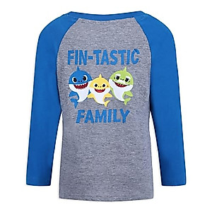 Nickelodeon Baby Shark Boys Long Sleeve Raglan Shirt for Toddlers