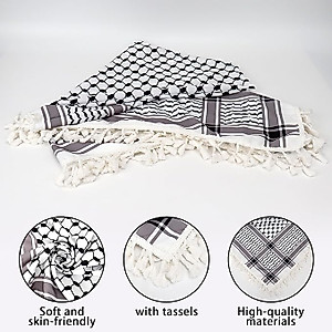 NEW AGE KRAFTZ Palestine Scarfs, Shemagh Keffiyeh, Scarf For Men, Palestine Original,100% Cotton, Tactical scarf, Palestinian keffiyeh, Palestinian Gifts, Scarf For Women, Handmade Scarf