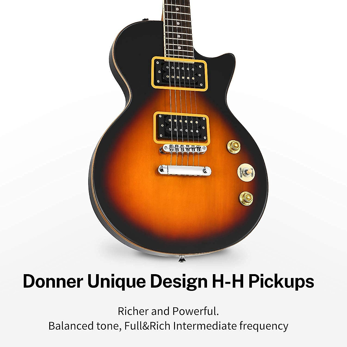 Donner 39 Inch Electric Guitar Solid Body with Electric Guitar Amp 30W, Guitar Practice Amplifier Combo DA-30 with 10"Speakers， Clean & Distorted Dual Channel Sound Circuit Design