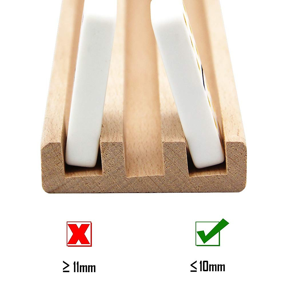 Lulu Home Domino Racks, 4 Professional Wood Domino Trays Premium Holder Racks Great for Mexican Train, Mahjong, Games