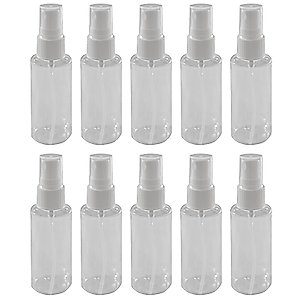 APAK GOODS 10-2 oz Clear PET Bottle with White Fine Mist Sprayer