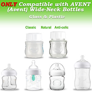 (6-PCs) Travel Bottle Caps Compatible with Avent Bottles, Bottle Lids Replacement