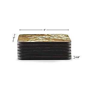 Pimpernel Dogwood in Spring Collection Coasters | Set of 6 | Cork Backed Board | Heat and Stain Resistant | Drinks Coaster for Tabletop Protection | Measures 4” x 4”