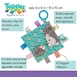 Taggies Crinkle Me Baby Toy, Heather Hedgehog