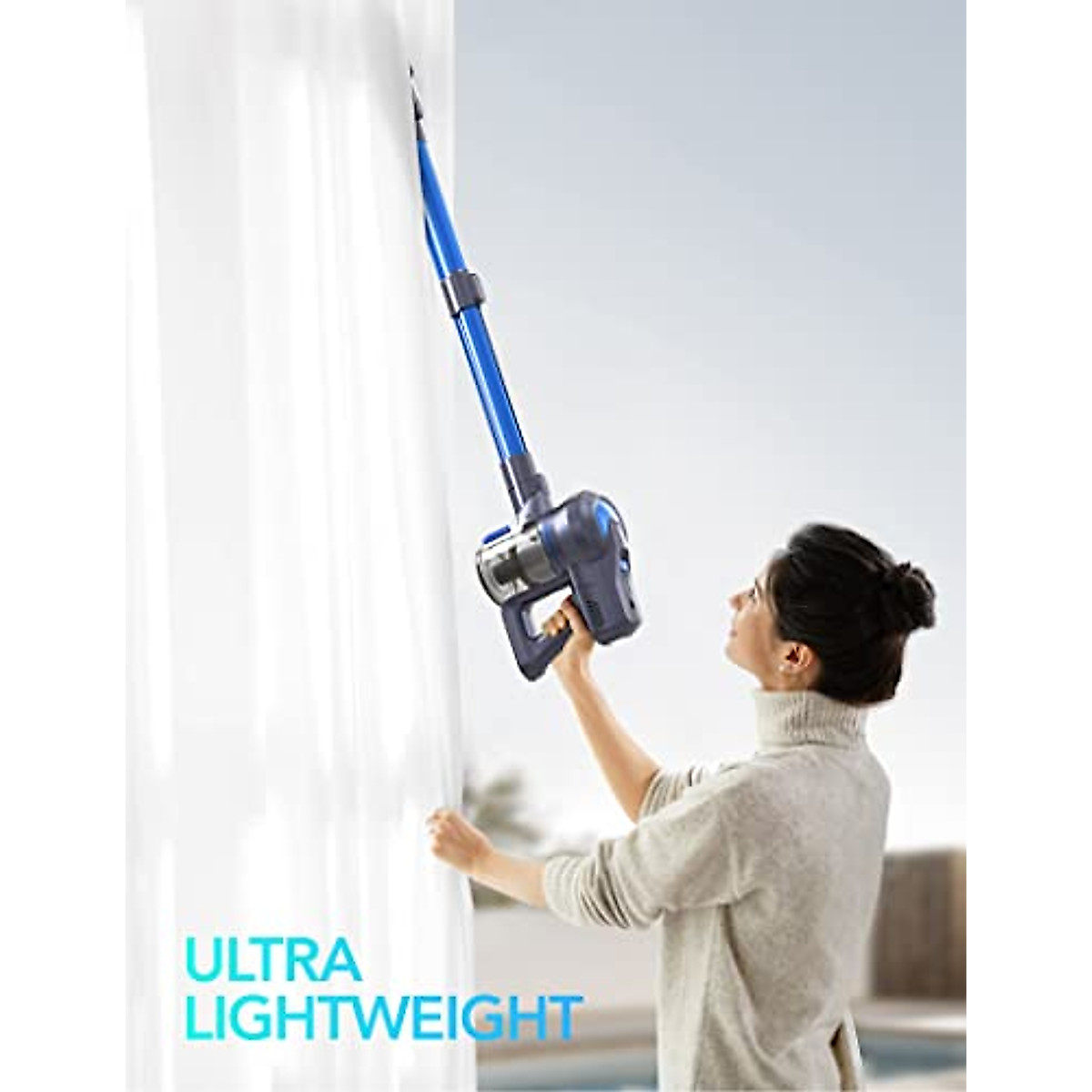 Greenote Cordless Vacuum Cleaner, 23000PA Stick Vacuum 4 in 1, 200W with Dual Digital Motor LED Headlights, 35 Mins Runtime, Handheld Lightweight Vacuum for Home Hard Floor Carpet Pet Car