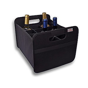 TOP TEIR Foldable 12 Bottle Wine Carrier RV Storage and Organization Camping Storage and Kitchen Storage of Bottles Carry Glassware Shopping Travel Free Bottle Opener