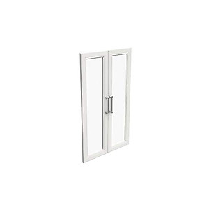 ClosetMaid Modular Storage Pair Set, 2 Glass Pane Doors, Wood Closet Organizer Shaker Style, Add On Accessory for Shelf Units, White, 34.88" H x 21.02" W x 1.81" D