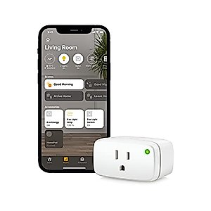 Eve Energy - Apple HomeKit Smart Home, Smart Plug & Power Meter with Built-in Schedules & Switches, App Compatibility, Bluetooth and Thread