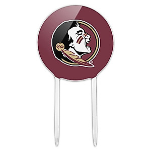 Acrylic Florida State University Logo Cake Topper Party Decoration for Wedding Anniversary Birthday Graduation