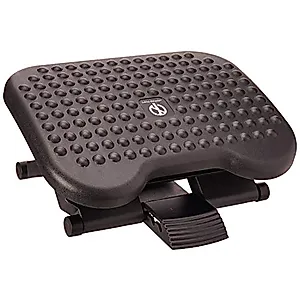 Mind Reader Rest Ergonomic Foot, Pressure Relief for Comfort, Back, and Body, 1-Pack, Black