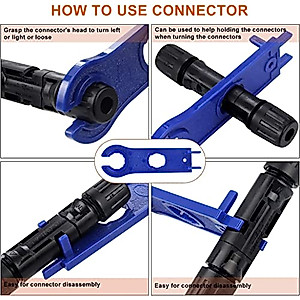 Preciva Solar Crimping Tool Kit for 2.5-6.0mm²/AWG26-10 Solar Panel PV Cable with 10PCS Male Female Solar Panel Cable Connectors and 2PCS Spanners Wrench