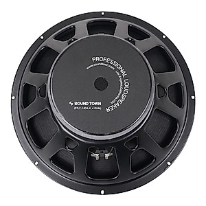 Sound Town 18” 800W Raw Woofer Speaker with 4" Voice Coil, 100 oz Magnet, Replacement Woofer for PA/DJ Subwoofer, 4-ohm (STLF-1804-4)