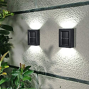 Vxkbiixxcs-o Garden Light, Square Solar Power Garden Light Patio Waterproof Wall Fence Lamp Home Decoration White