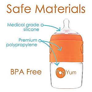 PopYum Stage 1 Slow Flow Nipples, 2-Pack