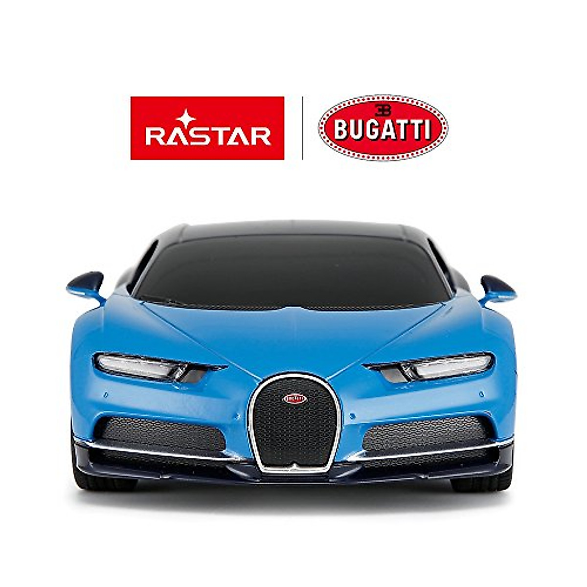 RASTAR Bugatti Veyron Chiron RC Car 1:24 Scale Remote Control Toy Car, Bugatti Chiron R/C Model Vehicle for Kids - Blue