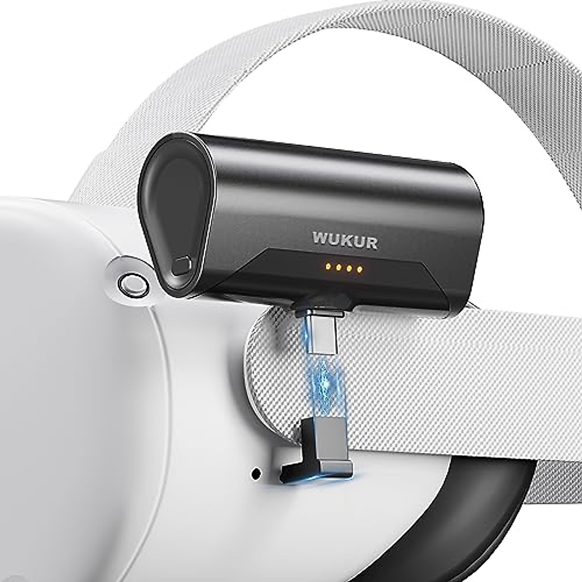 WUKUR 4800mAh Battery Pack Compatible with Oculus/Meta Quest 2 and Quest, Elite Strap, Portable Power Bank for Oculus Quest 2 Accessories