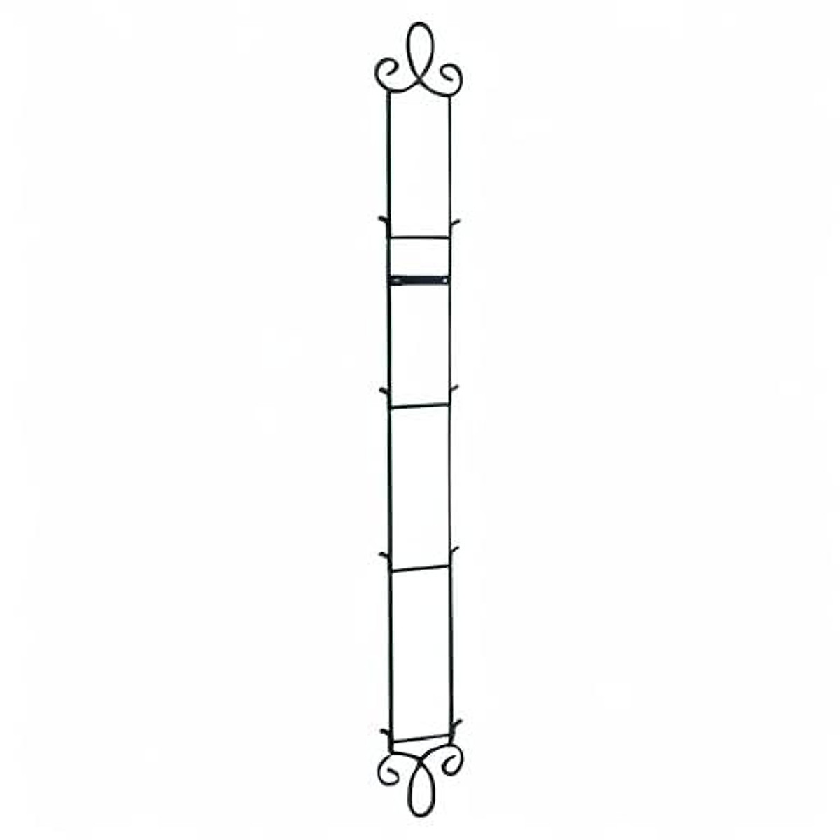 TRIPAR Augusta 4 Tier Vertical Black Plate Rack for Collectible Plates, Plaques, Dishes, & China