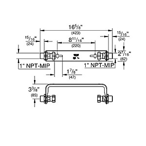 Grohe 22603000 Sense Guard Wall Mounting Set, Unfinished