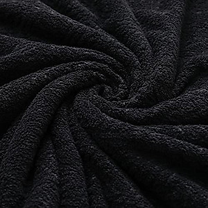 CHINO Hand Towels Set of 2, 600GSM 16x31” Microfiber Diamond Hand Bath Towels, Soft Bathroom Hand Towels for Home Kitchen, Gym, Exercise, Fitness, Spa, Super Absorbent Quick Dry Towels (Black)