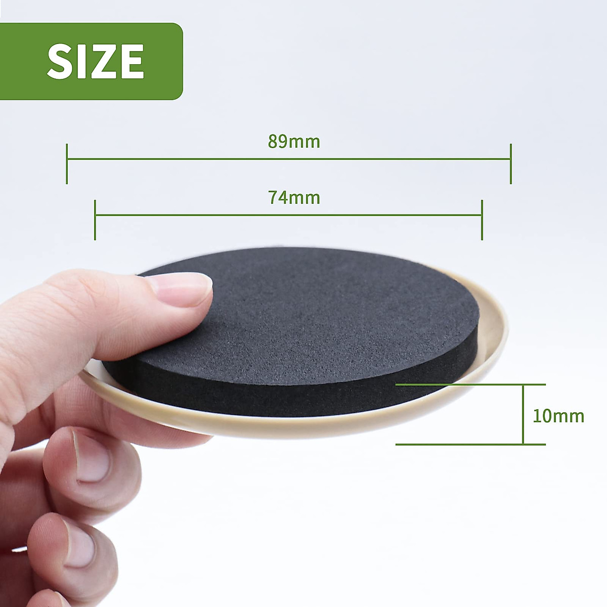 COVERCORNER Furniture Sliders for Carpet 8 PCS - 3 1/2 inch Furniture Moving Slider Chair Legs Floors Protectors– Move Your Furniture Easy & Safely(for Carpet)