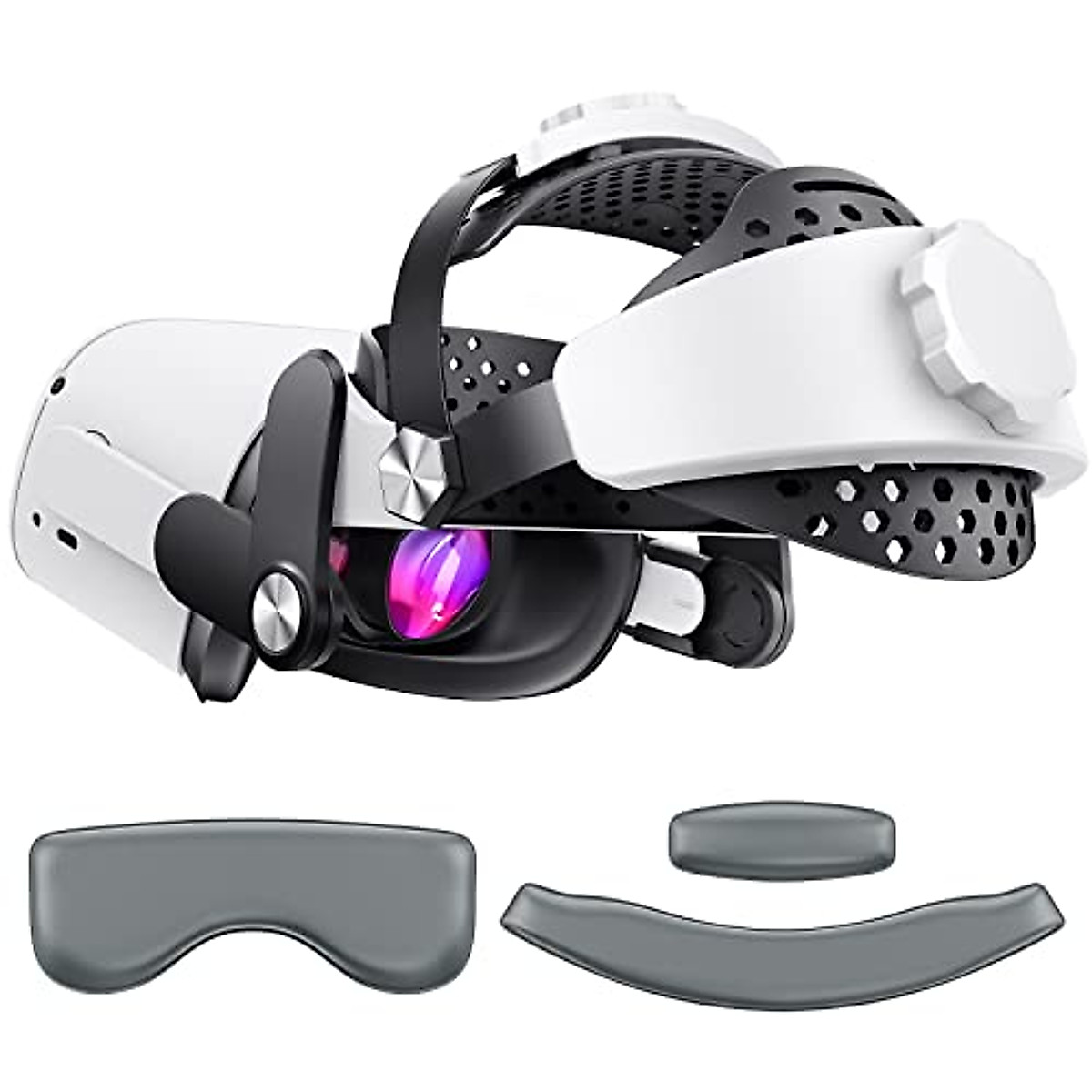 Head Strap for Oculus Quest 2, Lightweight Breathable Strap for Enhanced Support & Comfort in Oculus/Meta Quest 2 (Inclued Two Sets of Padding)