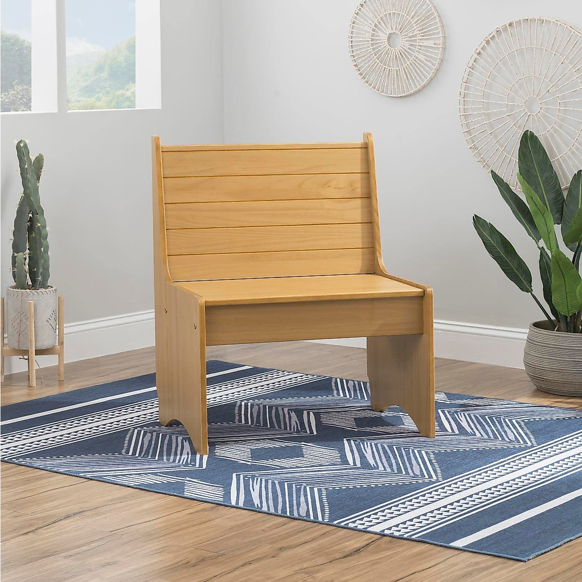 Linson Small Back Rest Bench Honey