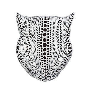 Artgenius Dots Owl Statue,Small Animal Owl Figurines for Home Office Decor (White)