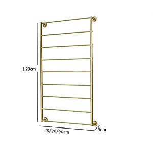 Wall Mounted Metal Scarves Display Silk Scarf Rack Organizer Clothes Racks Garment Shawl Fabric Hanging Ties Holder ,Clothing Store Retail Racks commercial Hanger Shelves Show Rack ( Color : Gold , Si
