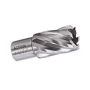 ACTOOL 15/16" Diameter × 1" Depth of Cut HSS ANNULAR CUTTER with 3/4'' Weldon Shank