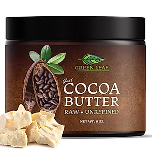 Cocoa Butter Raw Unrefined | Pure Ingredients | Body Moisturizer | Hydrate, Nourish & Soften Your Skin | Restore & Repair | Body Butter for Women & Men, All Skin Types 8 oz