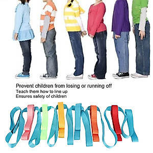 Children Safety Walking Rope, Light Toughness Anti?Lost Safety Walking Rope for Kids Daycare Toddlers (Colorful)