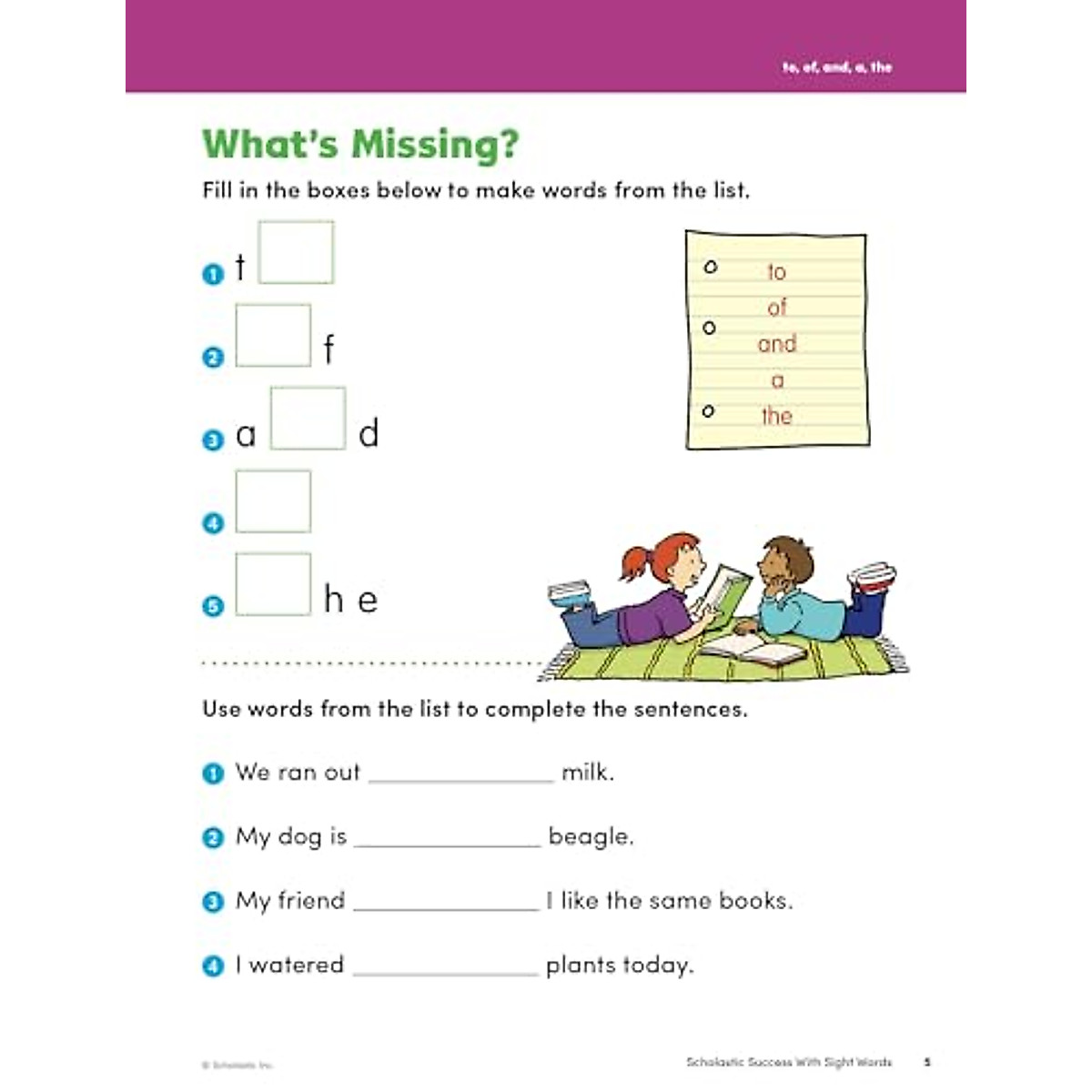 Scholastic Success with Sight Words Workbook