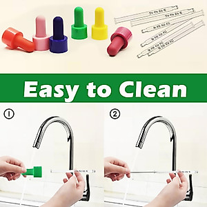 3Pcs for Bubly Drops Glass Dropper Pipettes Compatible with Bubbly Drops Sodastream Flavors for Sodastream Bottle Accessories Suit for Bubly Sodastream Drops Soda Stream Flavors-Green