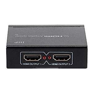 Monoprice Blackbird 4K 1x2 HDMI Amplifier Splitter |48-bit Deep Color, 3D Video Support (Compatible with PS4/5 Xbox Apple TV Fire Stick Roku Blu-Ray Player)