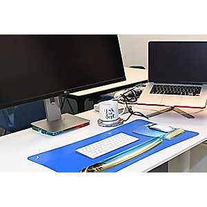 Home-X Mug Warmer, Desktop Heated Coffee & Tea - Candle & Wax Warmer (Silver Finish)