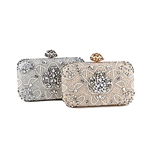 Diamante Crystal Prom Cocktail Party Wedding Engagement Evening Bag Purse Clutch Pouch