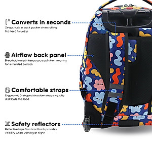 J World New York Kids' Lollipop Rolling Backpack & Lunch Bag Set, Elephant, One Size