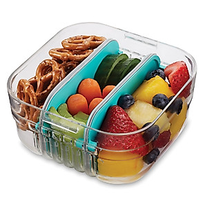 PackIt Mod Snack Food Storage Container, 2-3/4"H x 5"W x 5"D, Clear/Gray