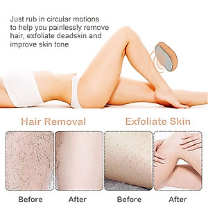 SPOTFISH Hair Eraser for Women and Men, Reusable Crystal Hair Remover Hair Removal Device (Blue)