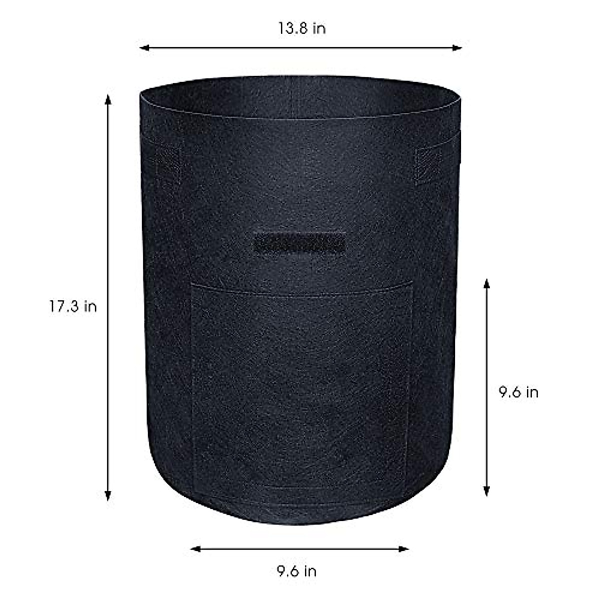 Gardzen 6 Pack BPA-Free 10 Gallon Vegetable Grow Bags with Access Flap and Handles, Suitable for Planting Potato, Taro, Beets, Carrots, Onions, Peanut