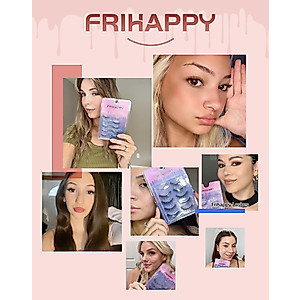 Lashes Eyelashes Lashes Wispy False Eyelashes Natural Eyelashes Mink Lashes, Frihappy Lashes 5 Pairs Frihappy#17-Understated