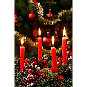 Chime Candles for Spells, Rituals, Birthday Party Congregation (100, RED)