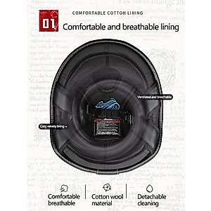 Motorcycle Half Helmet for Men Women, DOT Approved Retro Open Face Cruiser Ultralight Skull Cap Helmets, Chopper Scooter Cycling Street Bike City Riding Helmet with Visor Quick Release Buckle -C-L