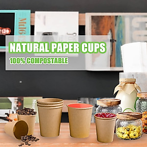 Lamosi 600 Pack 3 OZ Kraft Paper Cups, Disposable Bathroom Cups, Small Mouthwash Cups, Hot/Cold Beverage Cups for Home, Kitchen, Stores