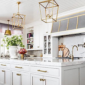 Goo-Ki 6 Pack Antique Brass Drawer Knobs Kitchen Cabinet Hardware - Solid Zinc Alloy Vintage Bronze Retro Knob Ancient Single Hole Bar Handles Pull for Closet Wardrobe Dresser Cupboard